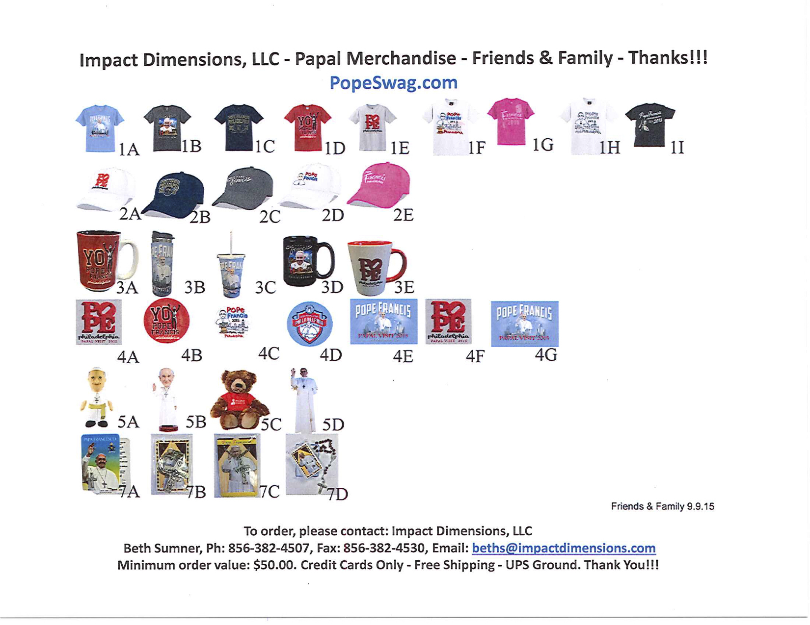 Pope Swag Merchandise - Irish American Business Chamber & Network ...