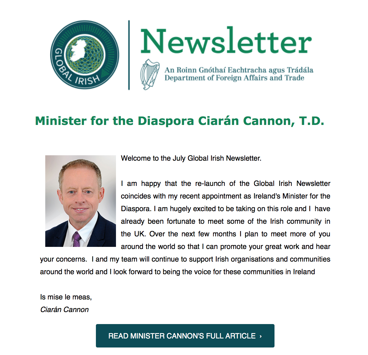 July Global Irish Newsletter - Irish American Business Chamber ...